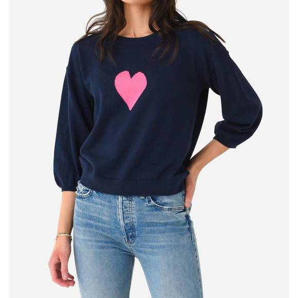 J. SOCIETY | Sweaters | New J Society Heart Intarsia Sweater In Navy ...